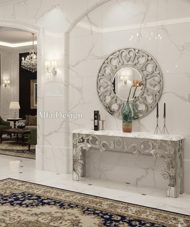 Venetian Console Table with Mirror – Alfa Design